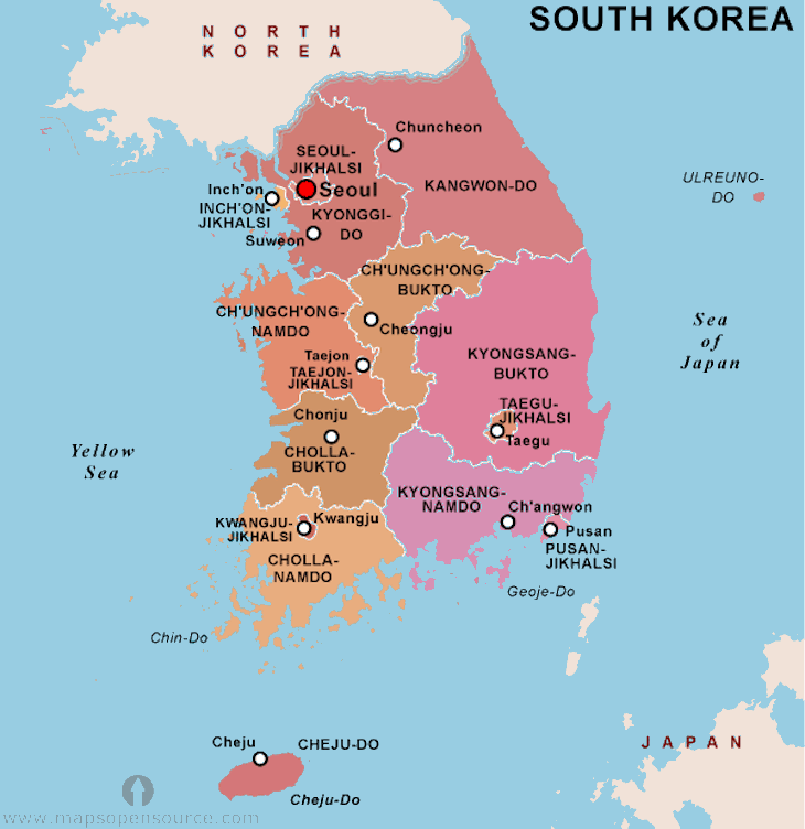 Viajar para Coreia do Sul e mapas | Viaje ComigoViaje Comigo